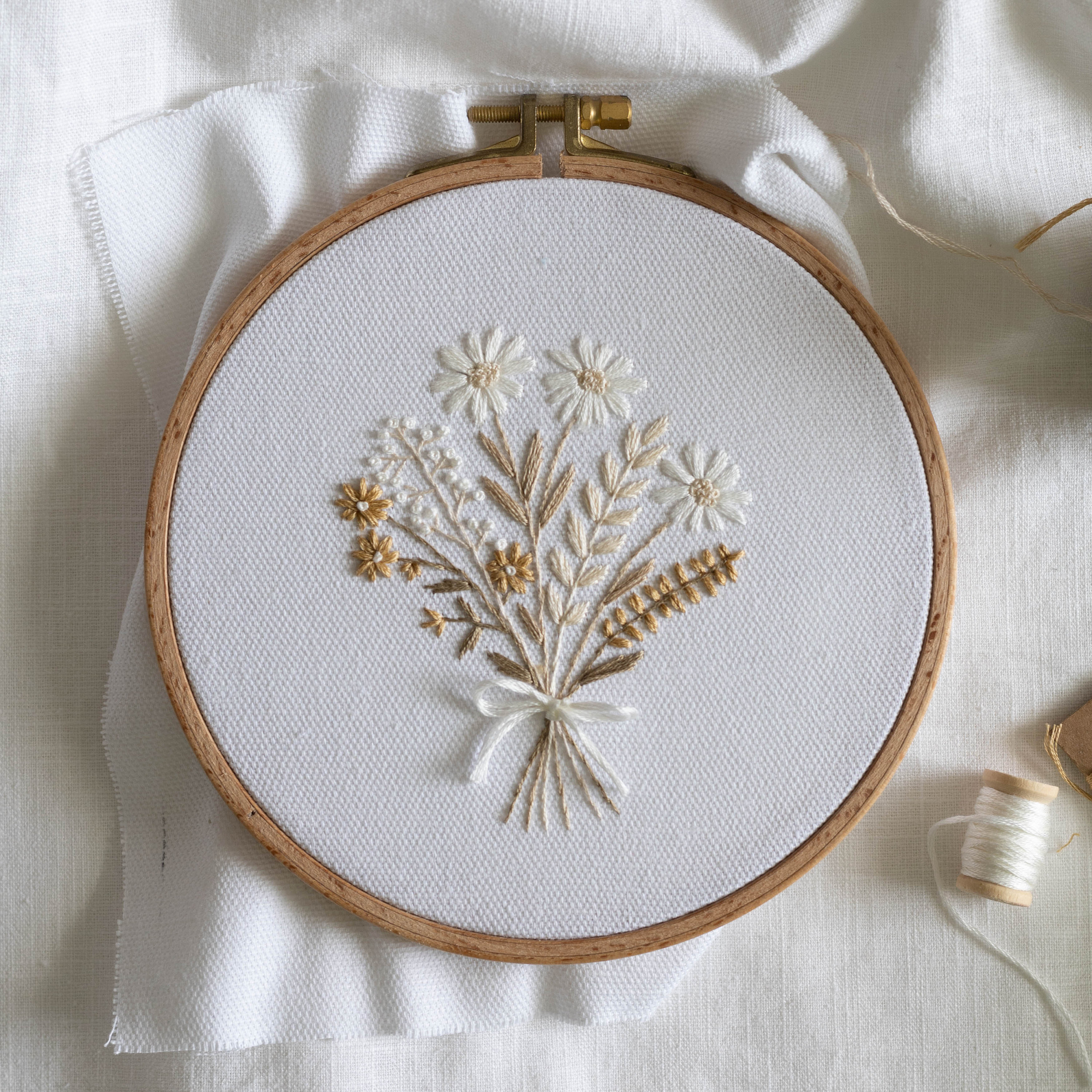 Bouquet Embroidery Pattern Video Tutorial Beginner - Etsy