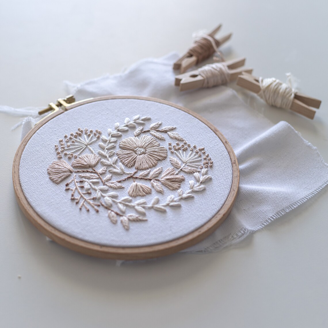 Flower Embroidery Pattern Video Tutorial Beginner | Etsy