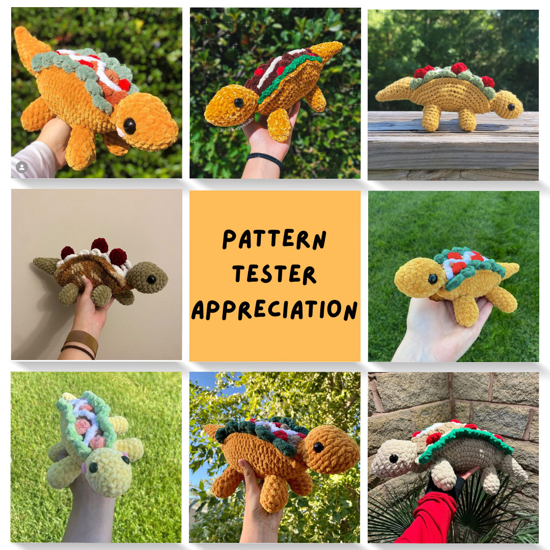 Tacosaurus Crochet PDF Pattern Stegosaurus Dinosaur Taco - Etsy Canada