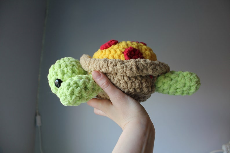 Pizza Turtle Crochet Pattern PDF Amigurumi Stuffed Animal - Etsy