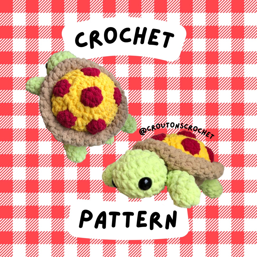 Pizza Turtle Crochet Pattern PDF | Amigurumi Stuffed Animal Digital ...