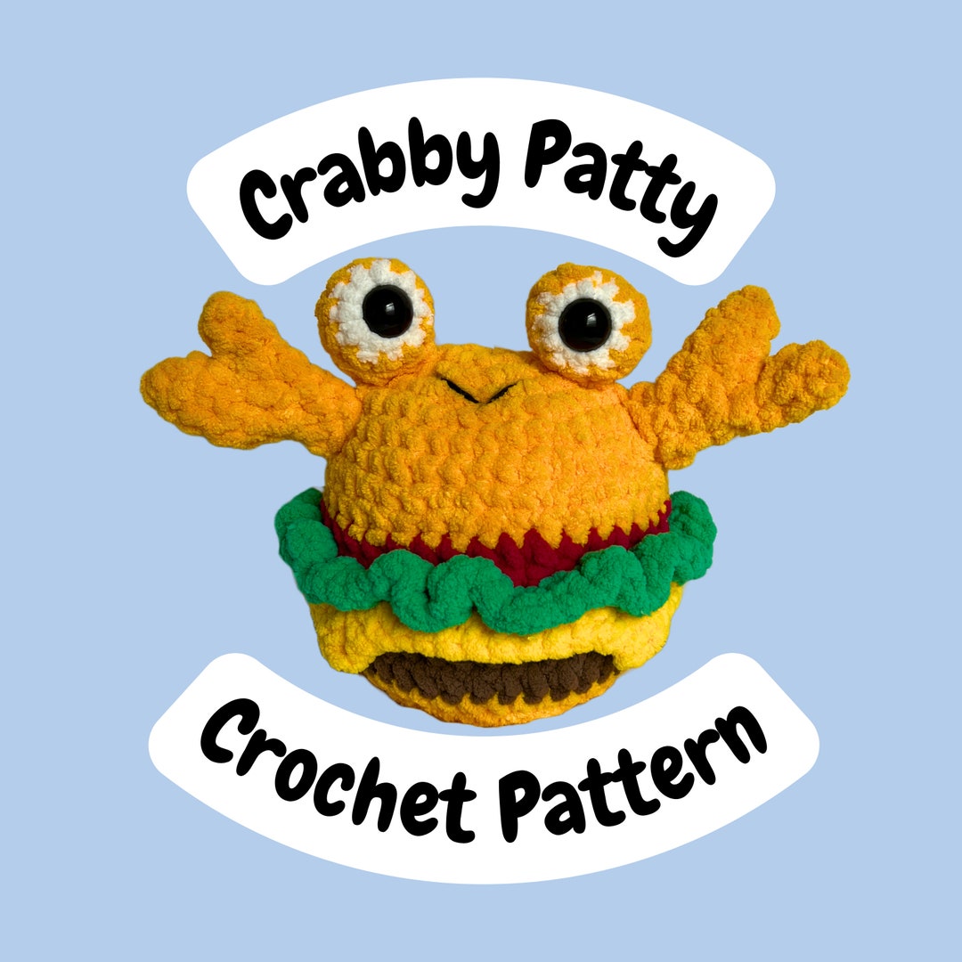 Crabby Patty Crochet Pattern | Crab Hamburger Amigurumi PDF - Etsy