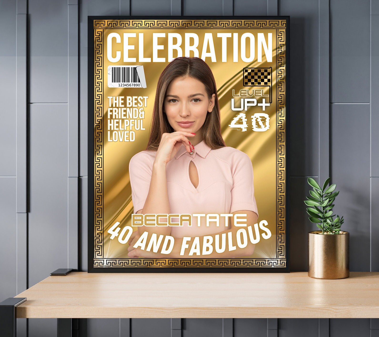 40th Birthday Magazine Cover Banner Photo Poster for Him Her - Etsy