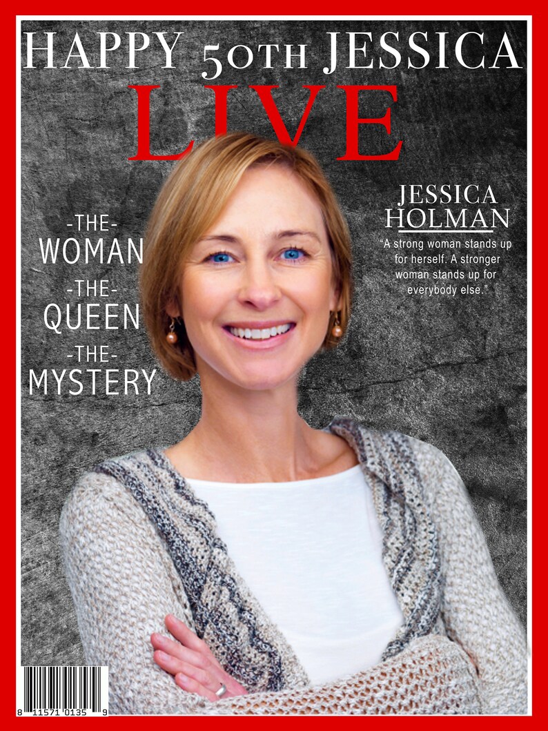 Personalized 50th Birthday Magazine Cover Gift Custom Gift - Etsy