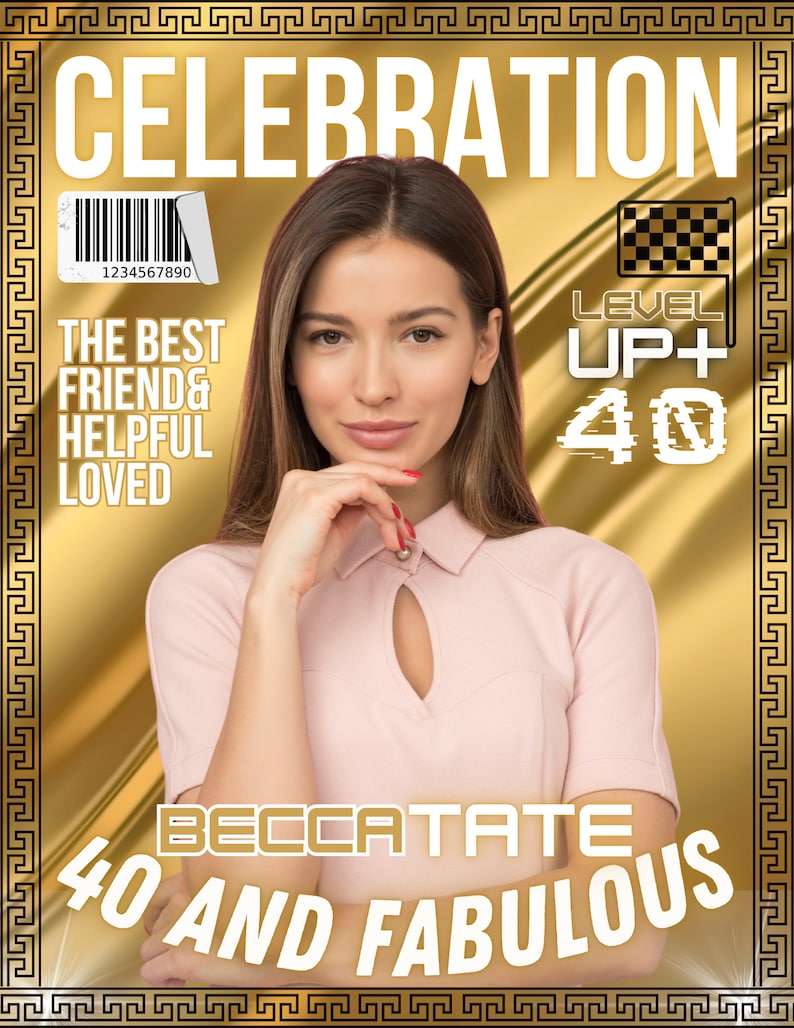 40th Birthday Magazine Cover Banner Photo Poster for Him Her - Etsy