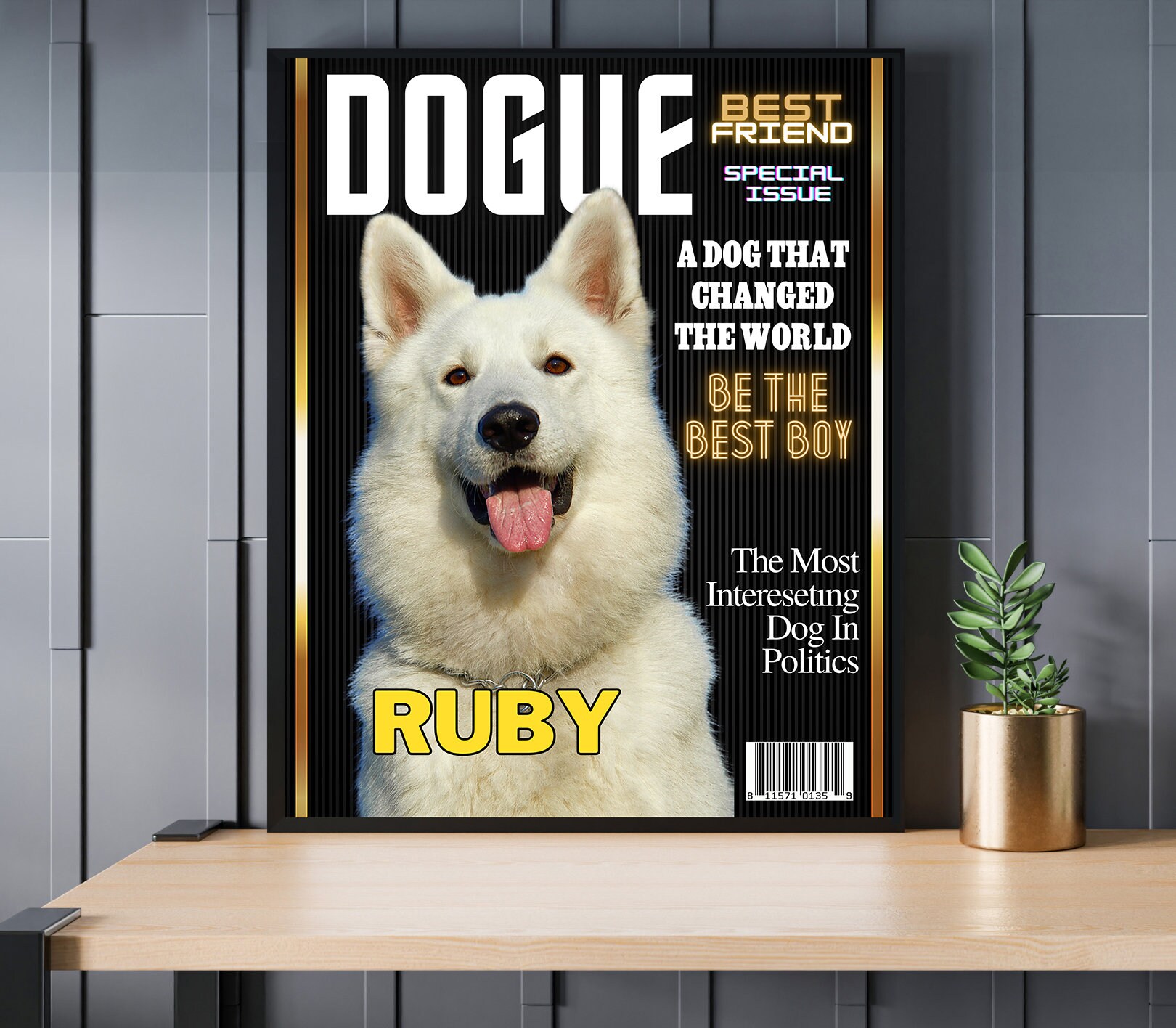 Custom Dogue Magazine Cover, Personalized Pet Portrait Digital File Dog ...