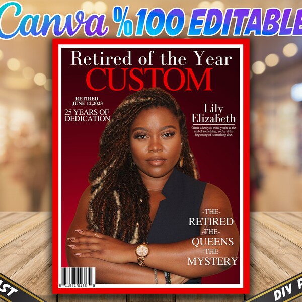 Funny Magazine Cover Template - Etsy