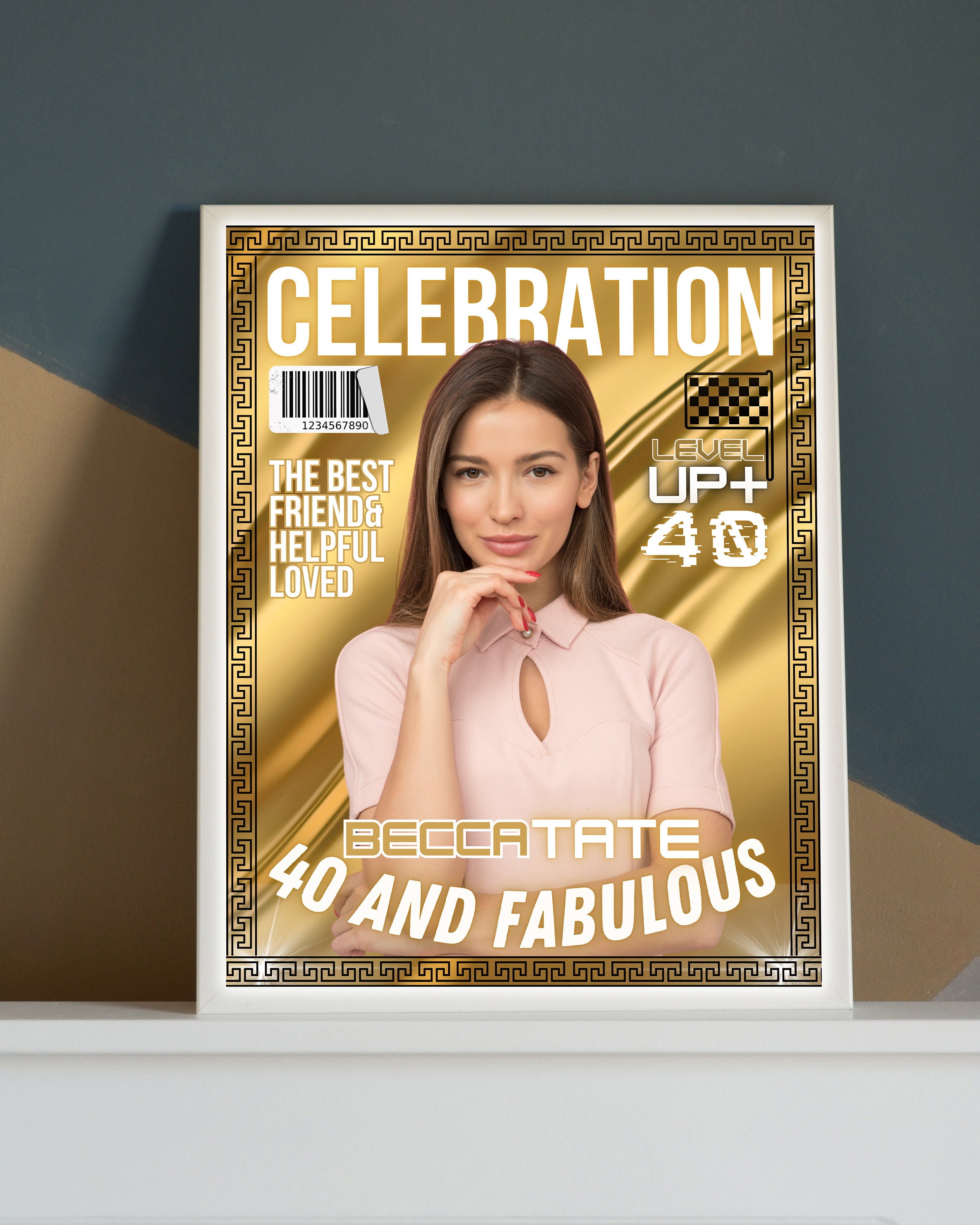 40th Birthday Magazine Cover Banner Photo Poster for Him Her - Etsy