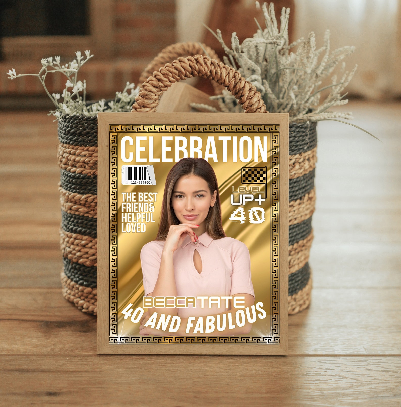 40th Birthday Magazine Cover Banner Photo Poster for Him Her - Etsy