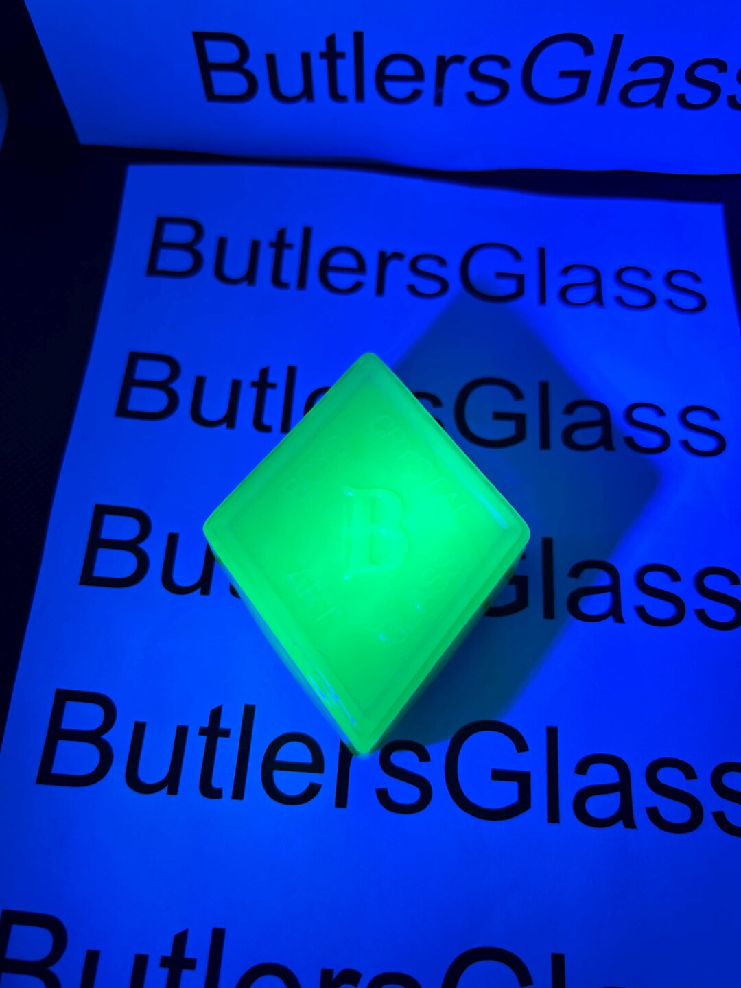 Boyd Glass Diamond Logo Pippen Green Uranium - Etsy