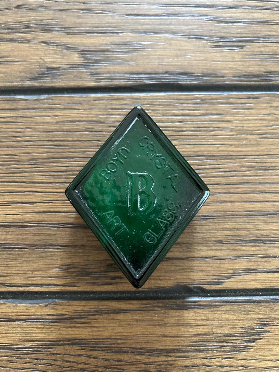 Boyd Glass Diamond Logo Furr Green GLOWS - Etsy