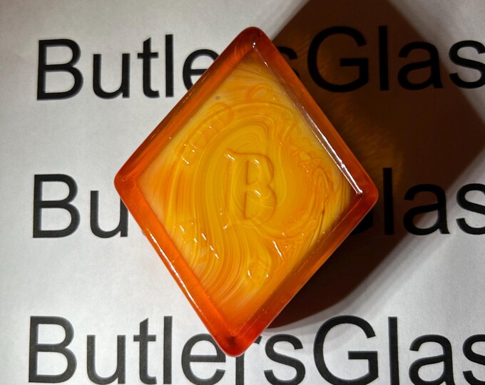 Boyd Glass Diamond Logo Persimmon - Etsy
