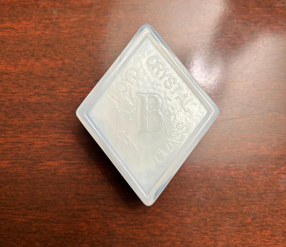 Boyd Glass Diamond Logo Mill White - Etsy