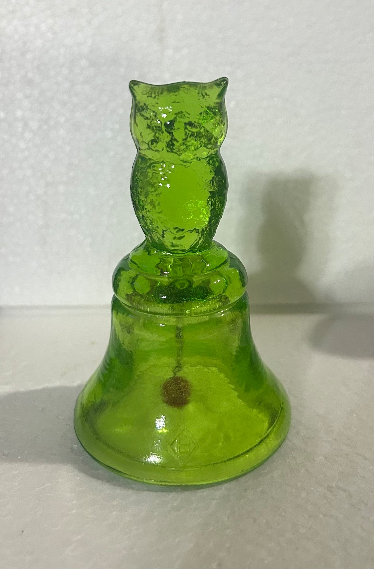 Boyd Glass Green Owl Bell - Etsy