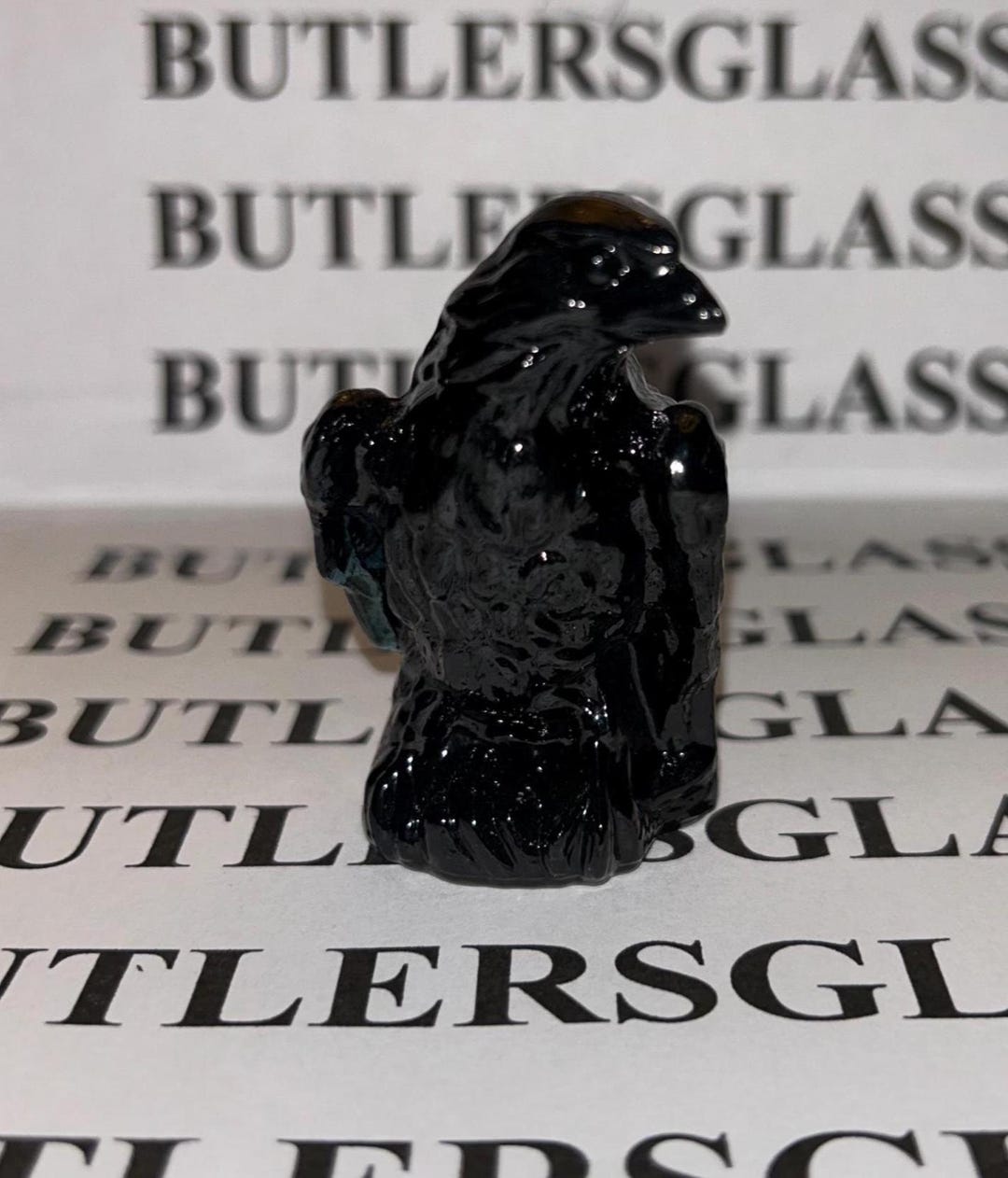 Boyd Glass Bernie the Eagle Night Watch Black - Etsy