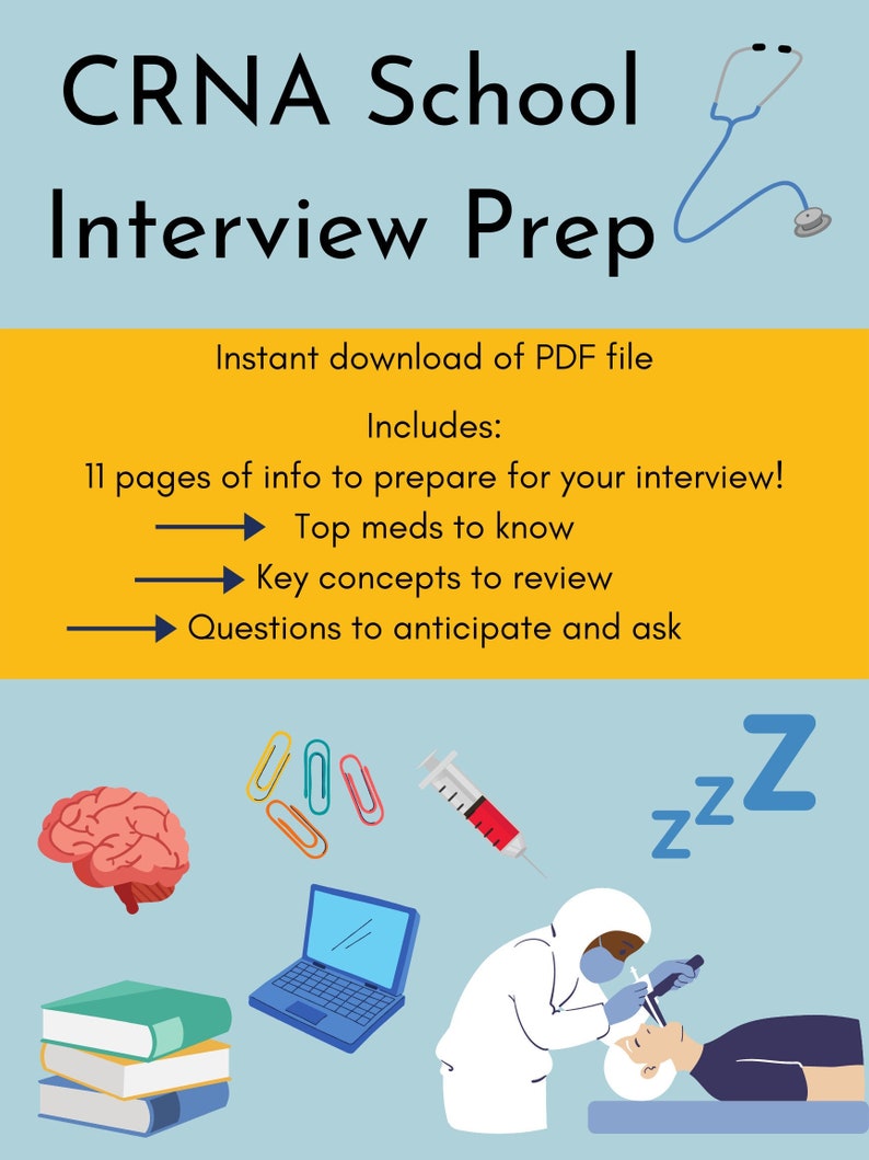 CRNA School Interview Prep - Etsy