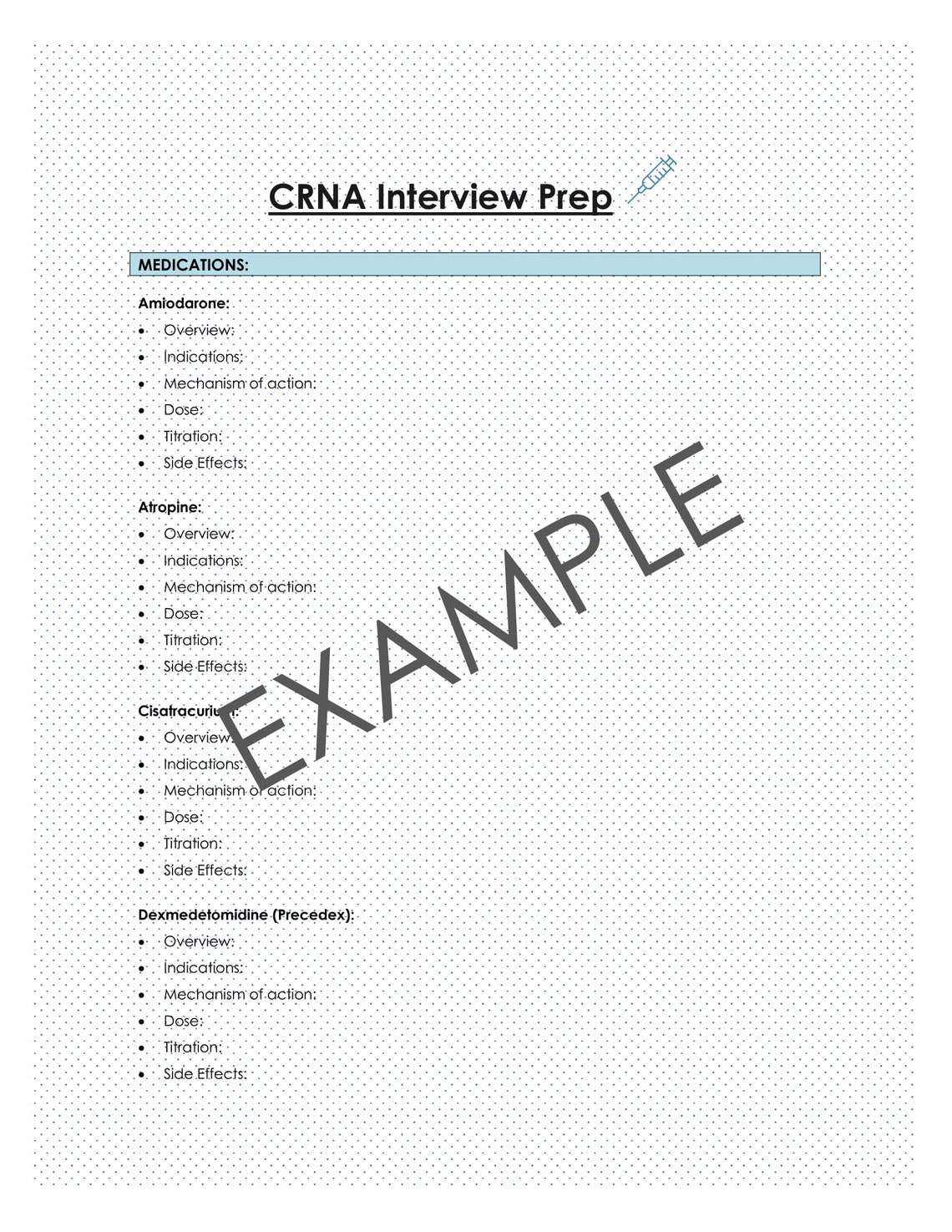 CRNA School Interview Prep - Etsy