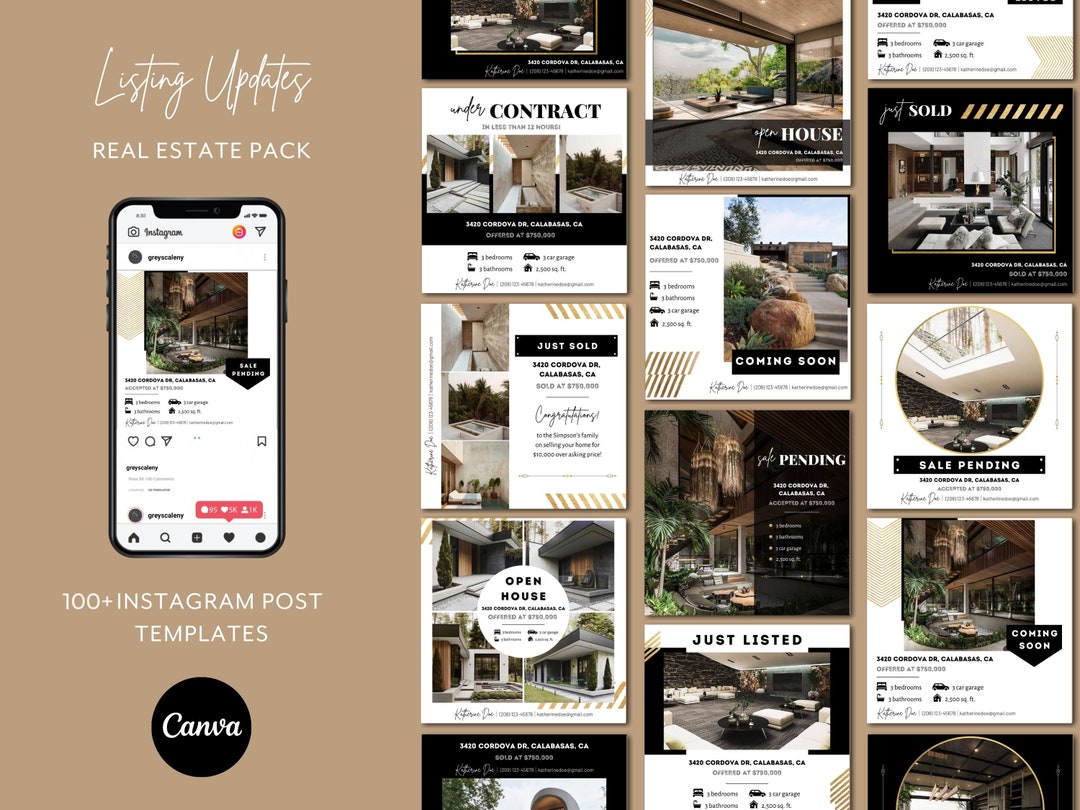 100 Real Estate Instagram Posts Social Media for Real Estate Agents ...