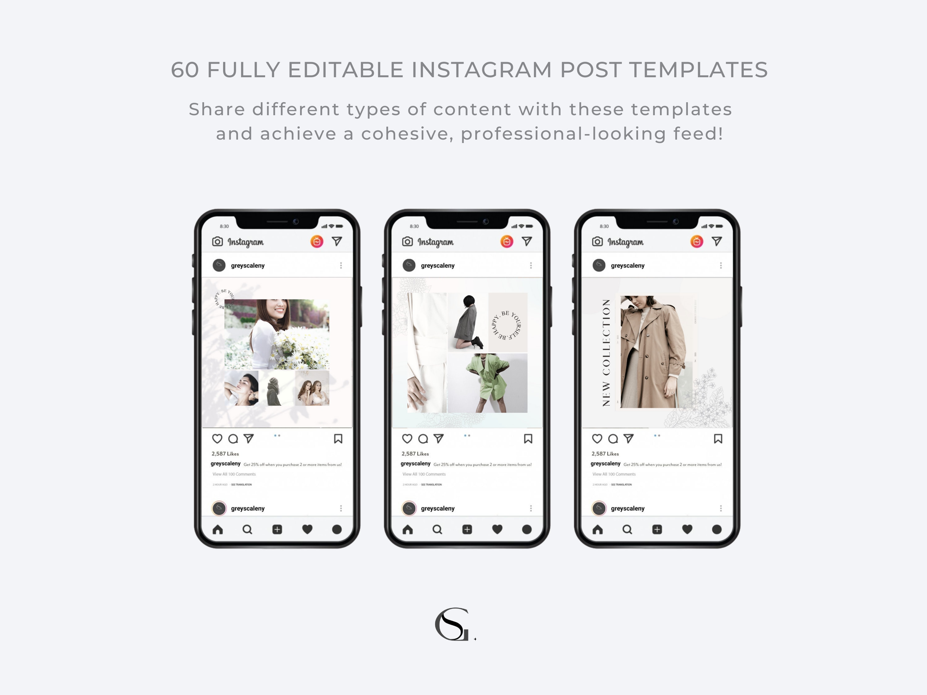 60 White Minimalist Engagement Boosting Instagram Post - Etsy