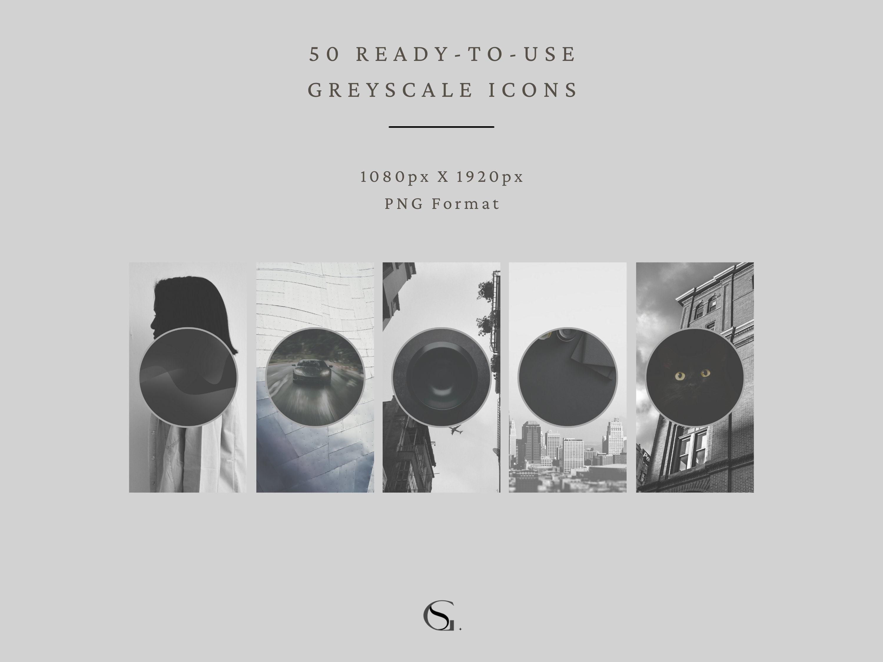 50 Gray Instagram Highlight Covers Canva Instagram Story Template ...
