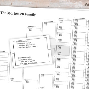 Family Tree Pedigree Chart - 7 Generations - Digital, Printable ...