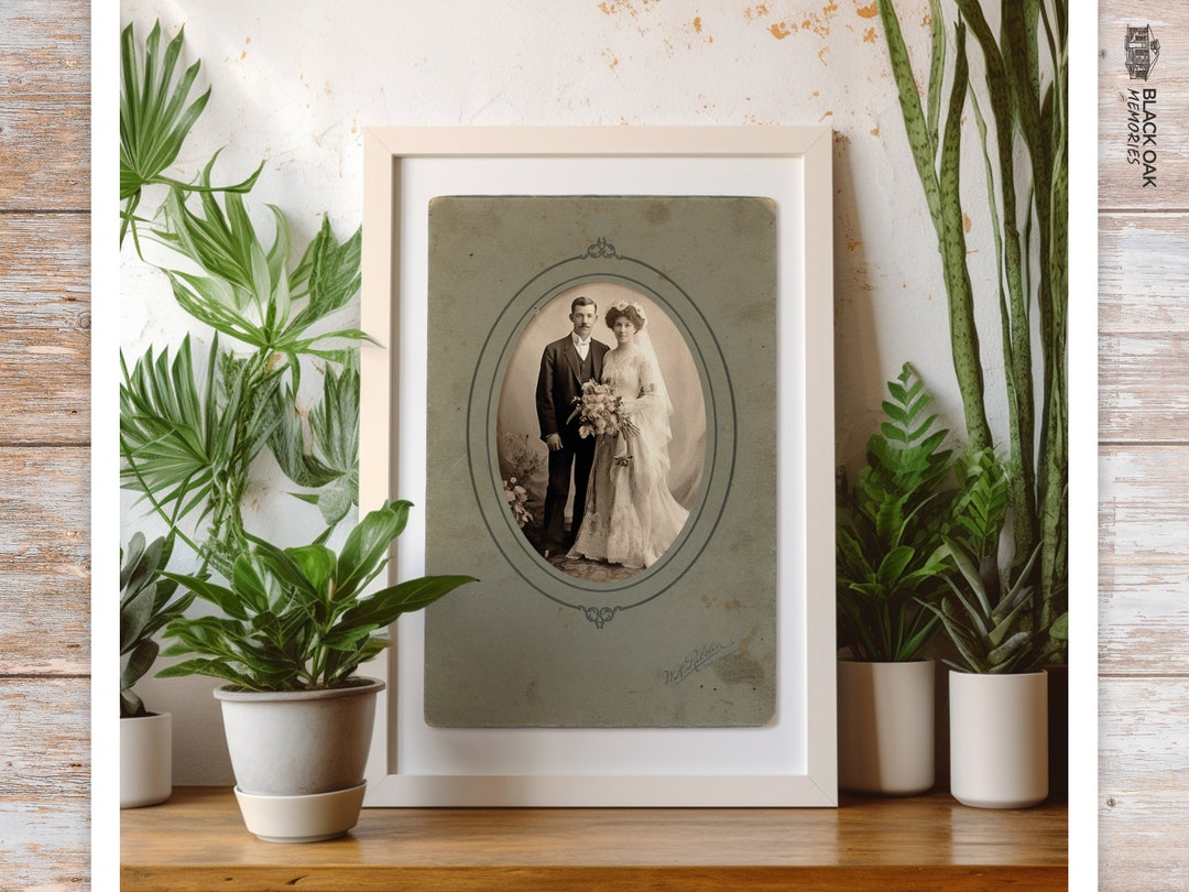 10 Antique Cabinet Card Frames - Digital Vintage Black & White ...