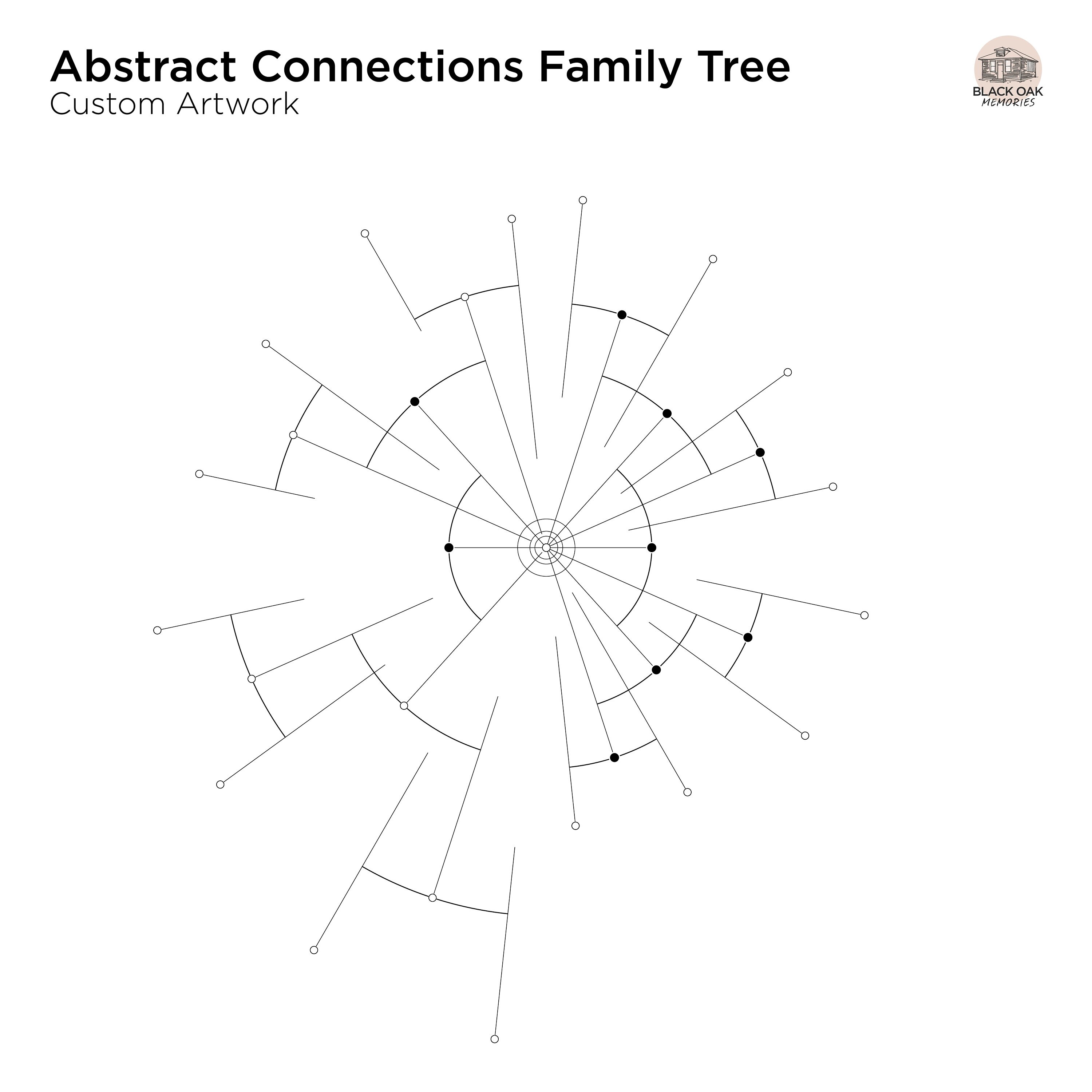 Abstract Connections Family Tree Custom 6 Generations Family Tree Wall ...