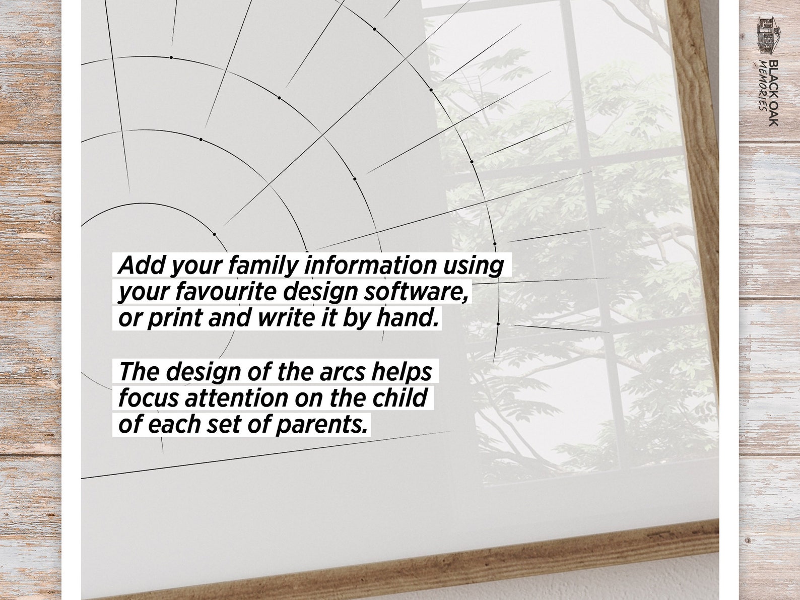 Family Tree Fan Template - 6 Generations - Digital, Printable Family ...