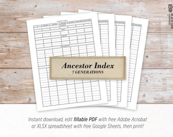 Ancestor Life Story /CANVA Template Family Tree (Instant Download) - Etsy