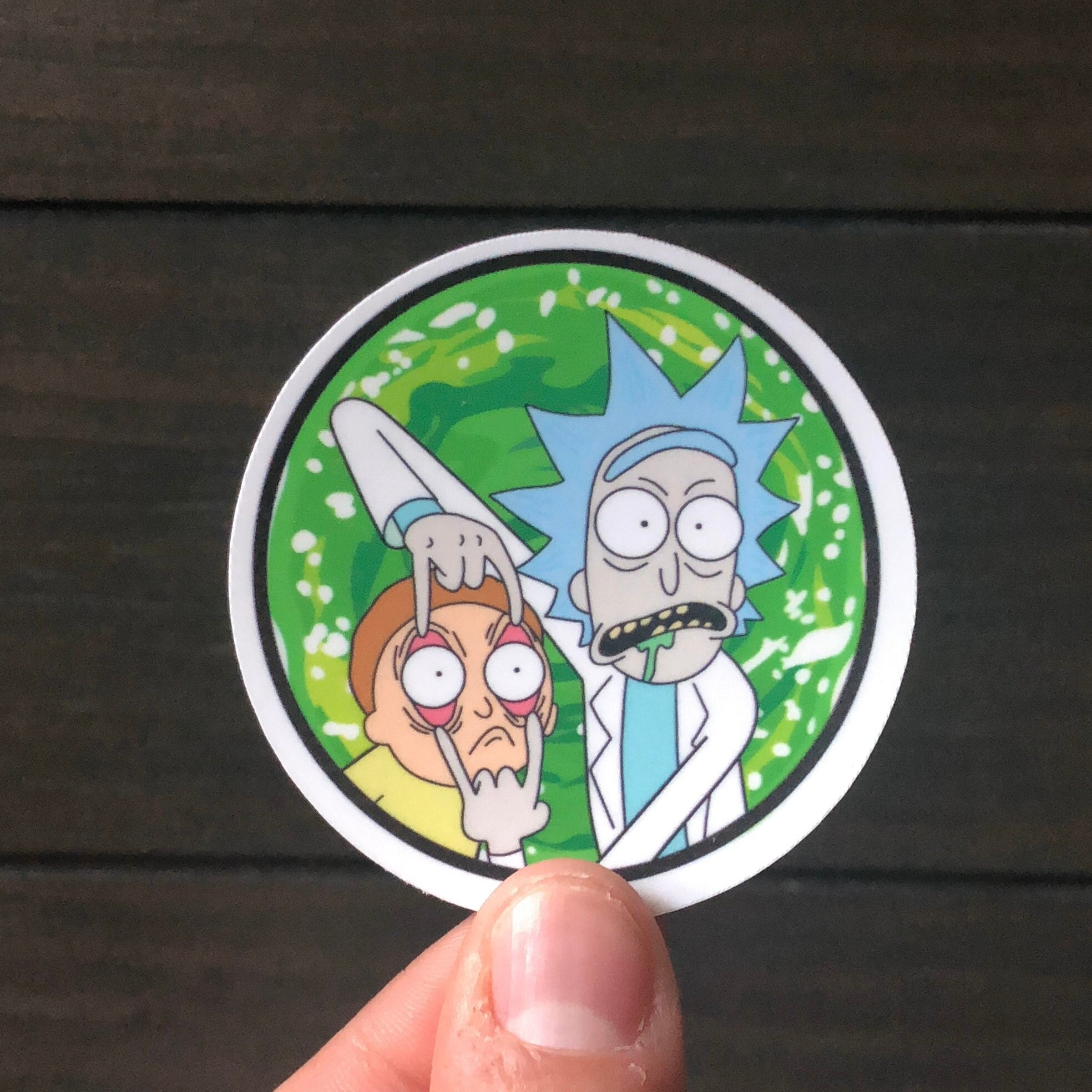 Rick & Morty Waterproof Sticker the Eyes Sticker - Etsy