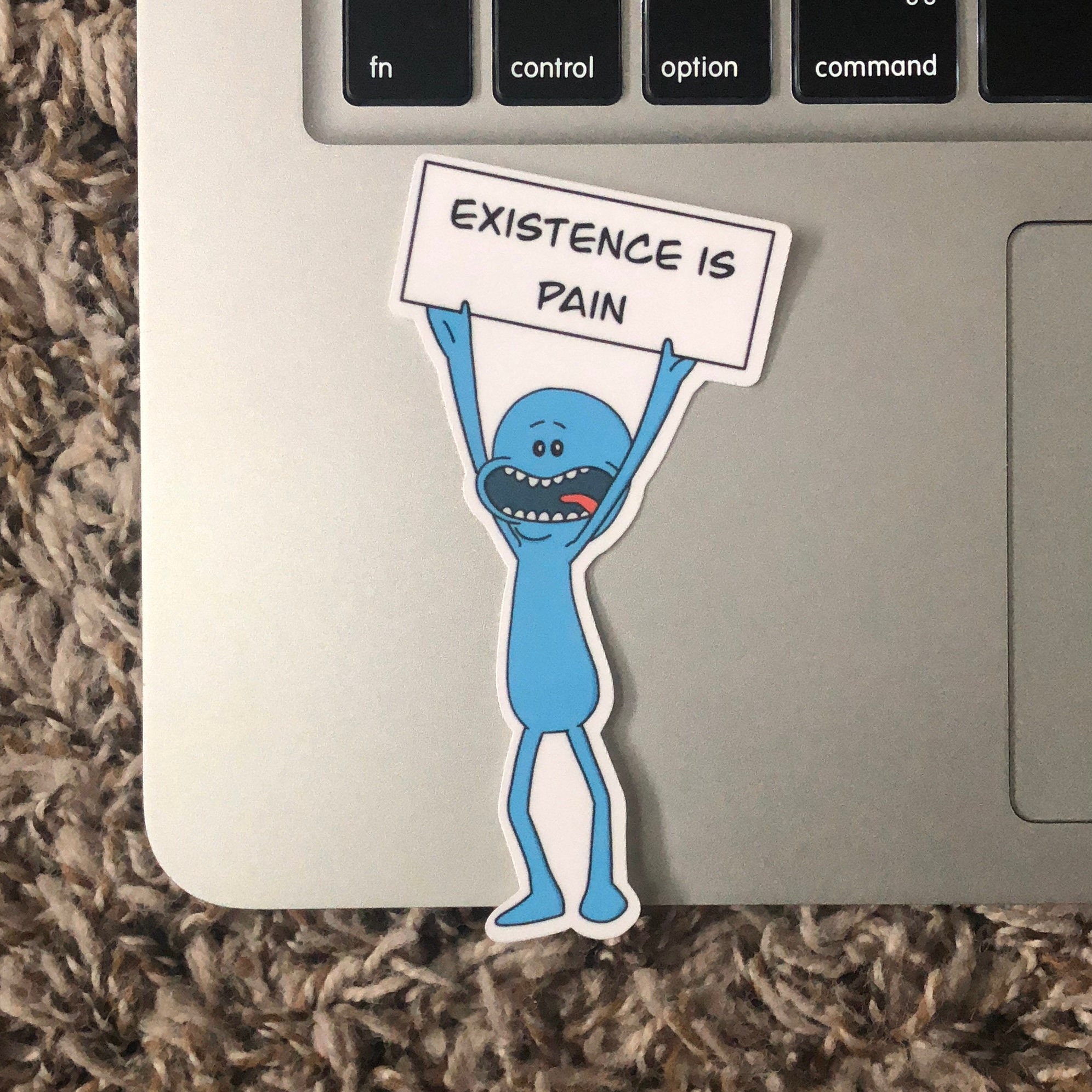 Existence is Pain Sticker Rick & Morty Waterproof Stickers - Etsy