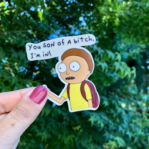 Morty Im in Sticker Waterproof Sticker Rick & Morty - Etsy