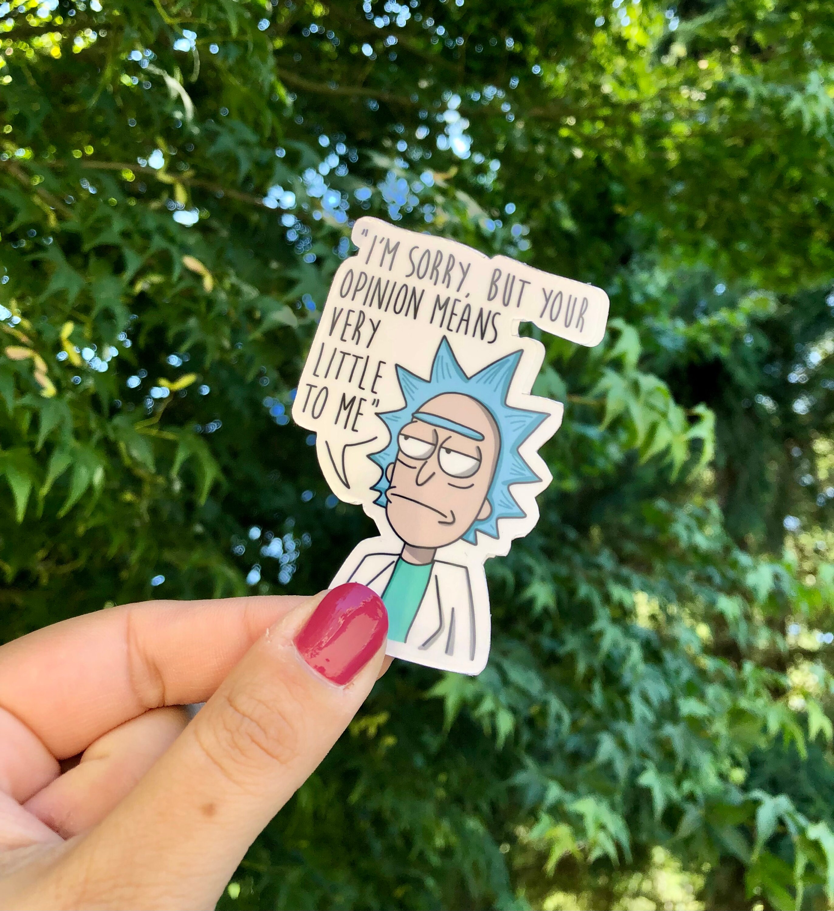 Opinion Rick Sticker Waterproof Sticker Rick & Morty - Etsy