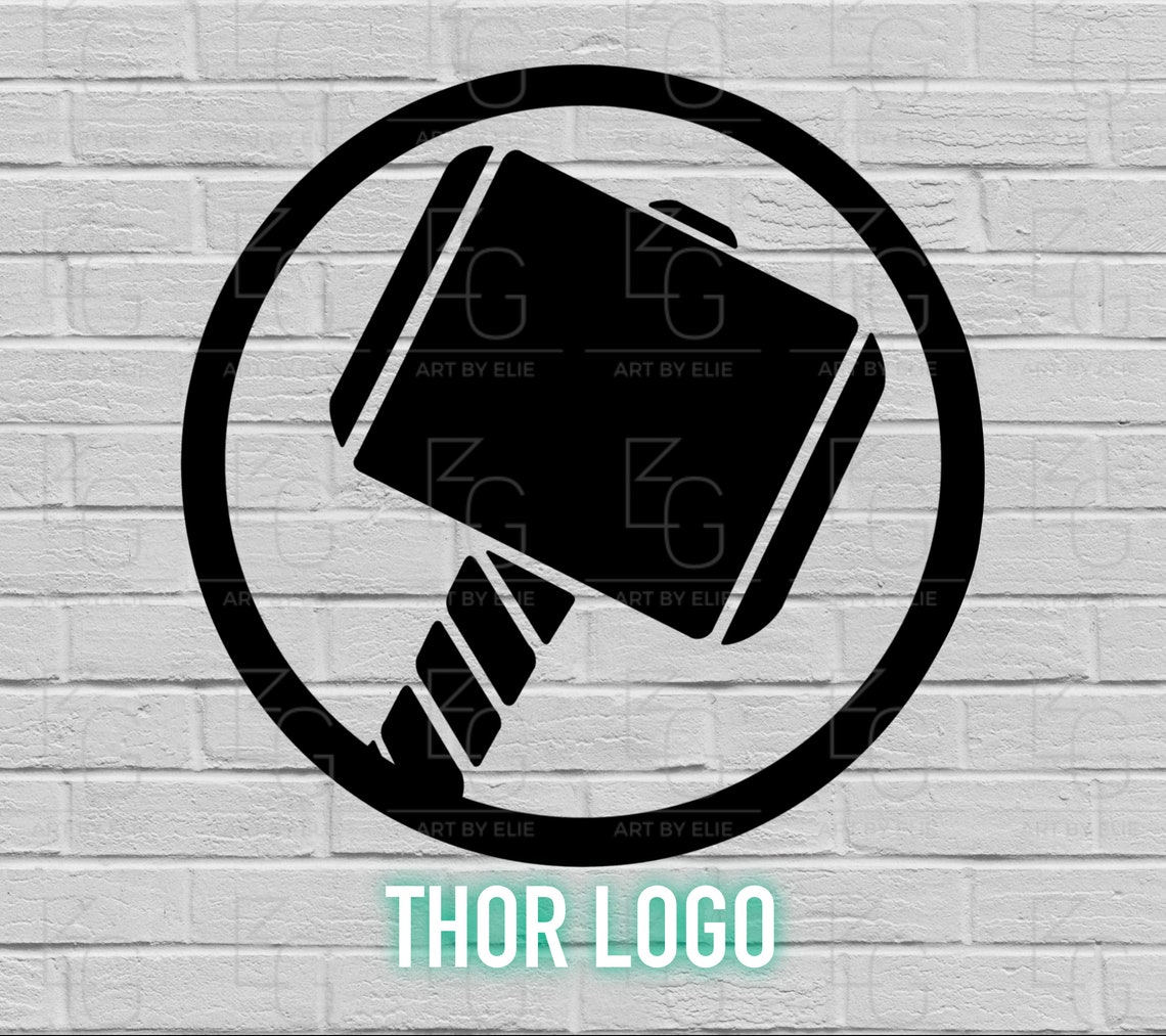 Thors Hammer Logo Marvel Avengers Svg Png Eps Dxf - Etsy