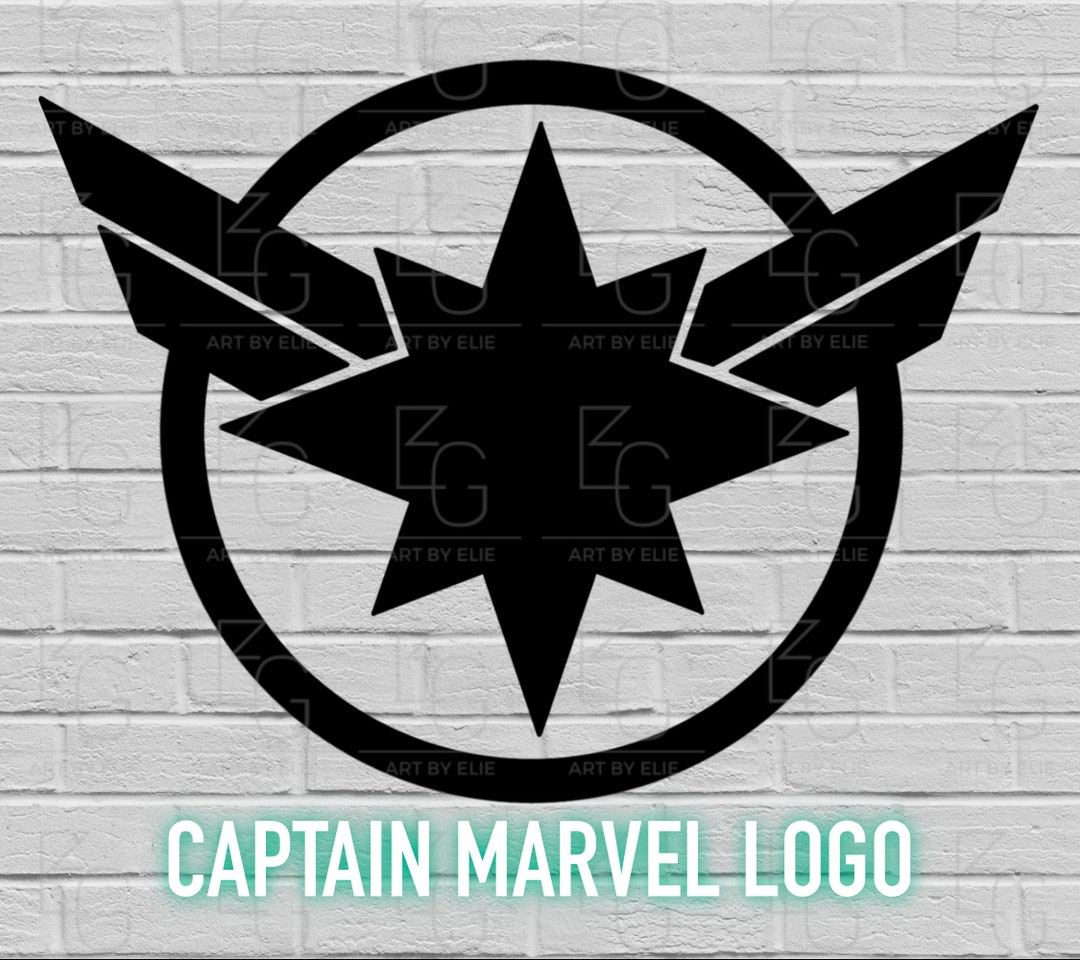 Captain Marvel Logo, Marvel, Avengers | Svg, Png, Eps, Dxf | Cricut Cut ...