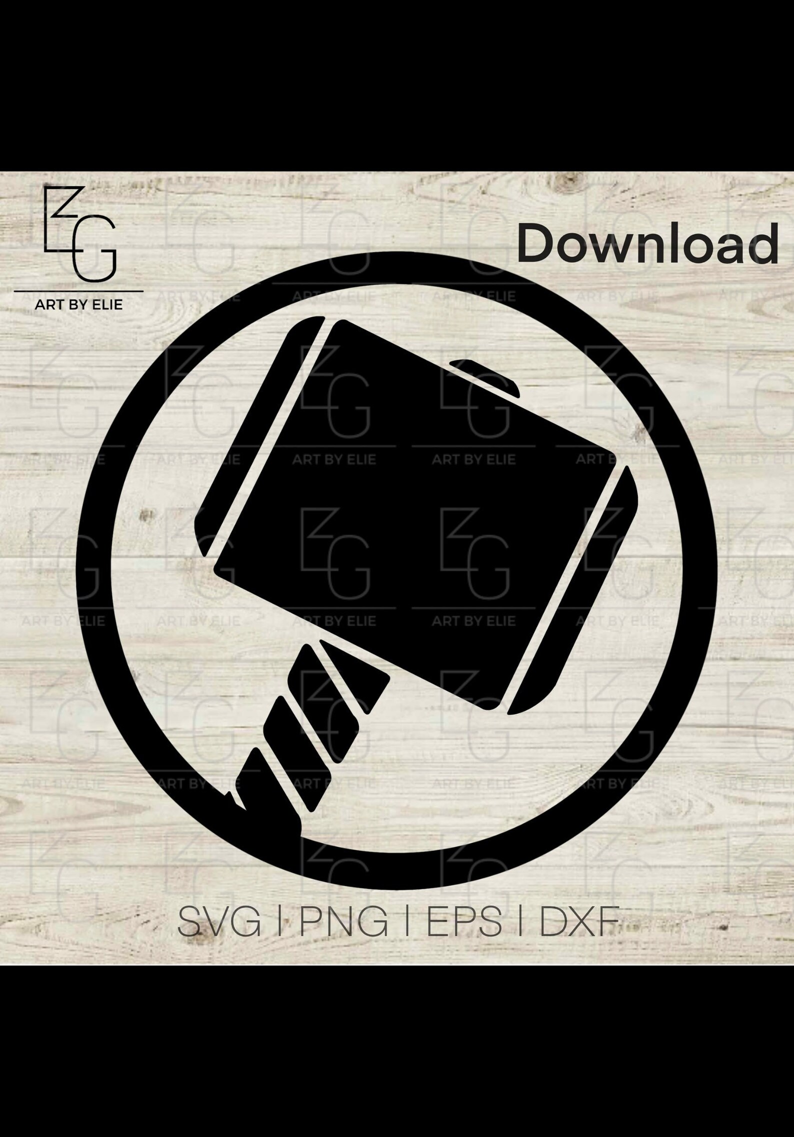 Thors Hammer Logo Marvel Avengers svg png eps dxf | Etsy