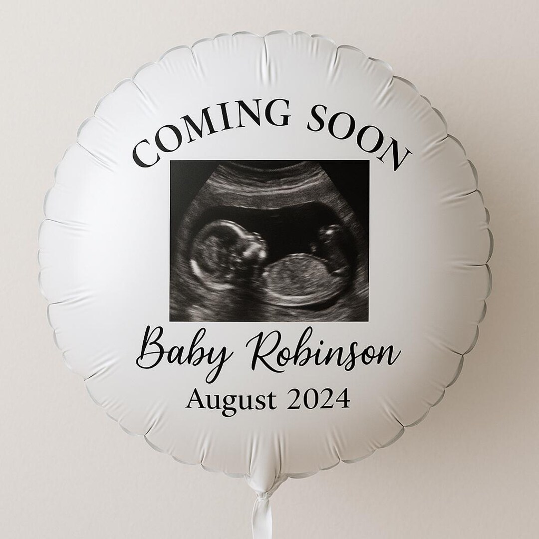 Custom Ultrasound Balloon – Baby Announcement | Personalized “coming ...