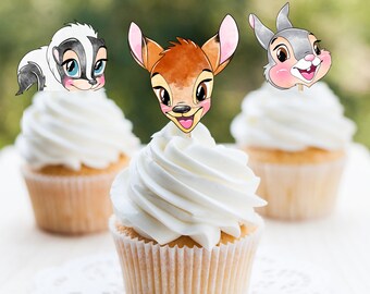 Bambi Cupcake Toppers | Etsy