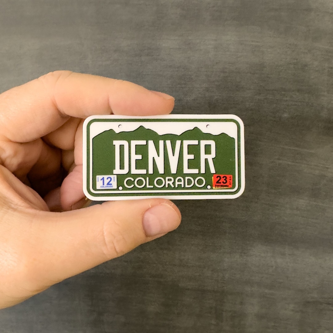 Colorado License Plate Sticker Denveripad Stickerwater - Etsy