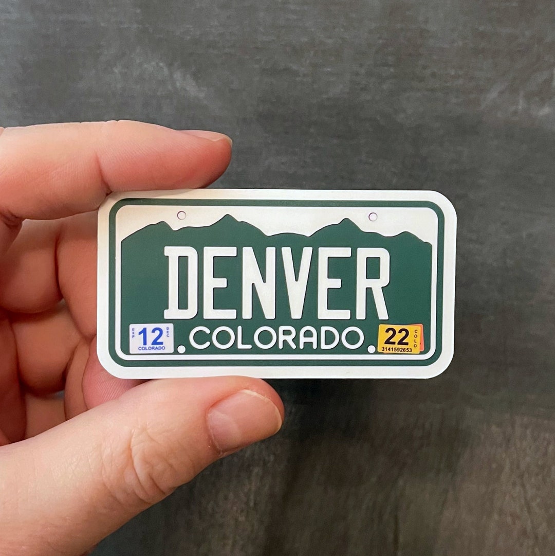 Colorado License Plate Sticker Denveripad Stickerwater - Etsy