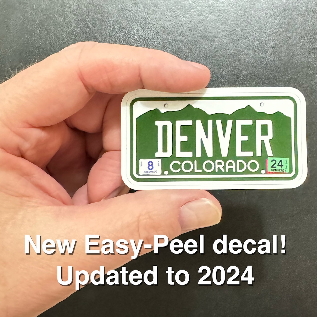 Colorado License Plate Sticker - Denver|ipad Sticker|water Bottle ...