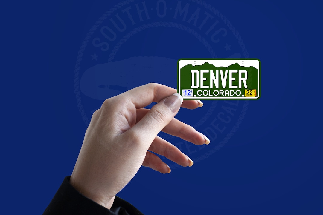 Colorado License Plate Sticker - Denver (BORDERLESS) |ipad Sticker ...