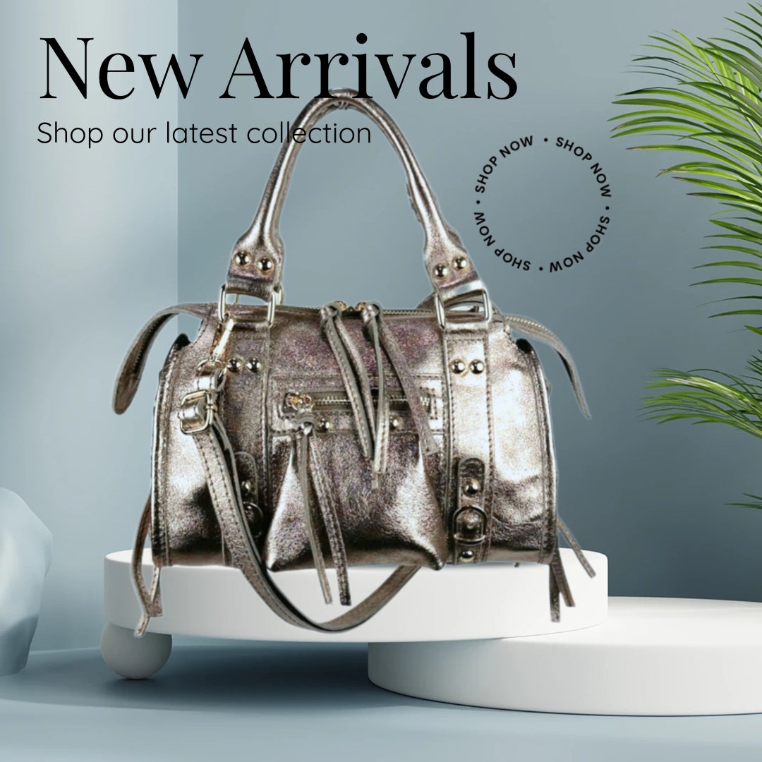 Tote Bag in Metallic Bronze Color. Very Soft Skin. GENUINE Soft LEATHER ...