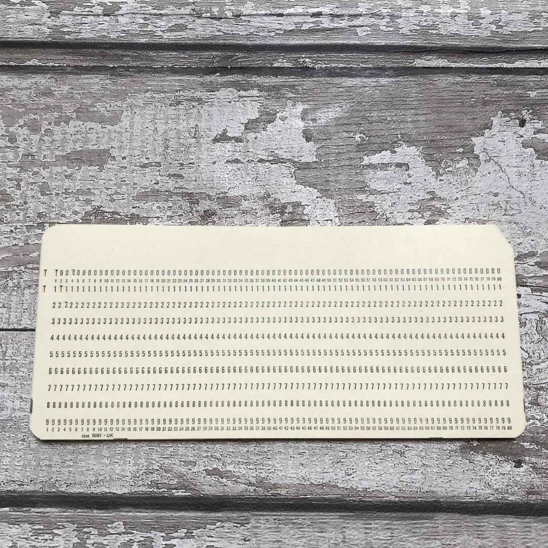Vintage IBM Computer Punch Cards X 20 // Cream Colour - Etsy