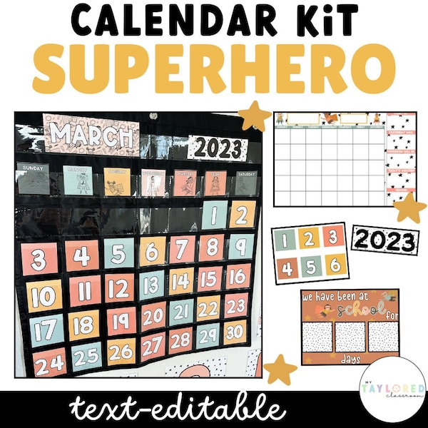 Superhero Calendars - Etsy