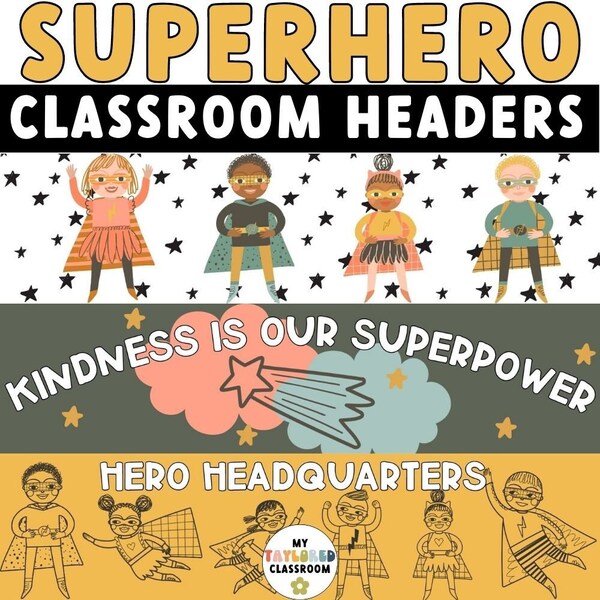 Superhero Classroom Decor - Etsy