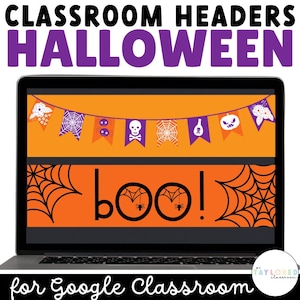 Happy Halloween Google Classroom Headers | Halloween Classroom Decor - Etsy
