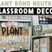 Plant Boho Neutral Classroom Decor Bundle Plant Classroom - Etsy