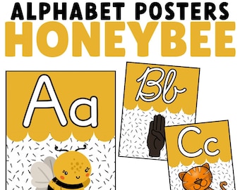 Alphabet Posters / Bee Classroom Decor - Etsy
