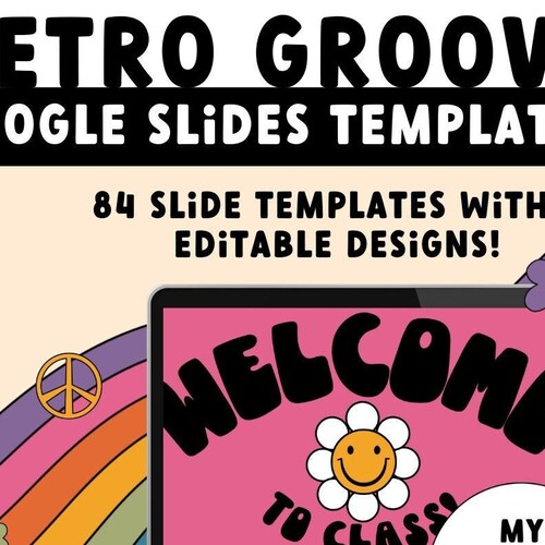 Retro Groovy Google Classroom Headers - Etsy